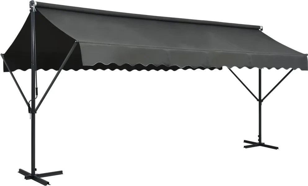 vidaXL Marketos Volně stojící markýza 500 x 300 cm antracitová