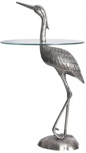 Stříbrný odkládací stolek Reiher