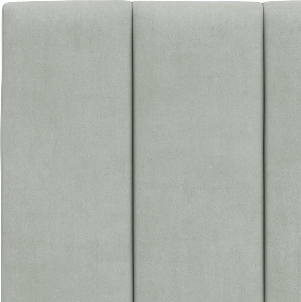 Postel s matrací Hanko světle šedá 140 x 200 cm samet 3208598