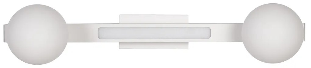 Nástěnné svítidlo Magnet1, 2x bílé skleněné stínítko + 1x LED 13W, w