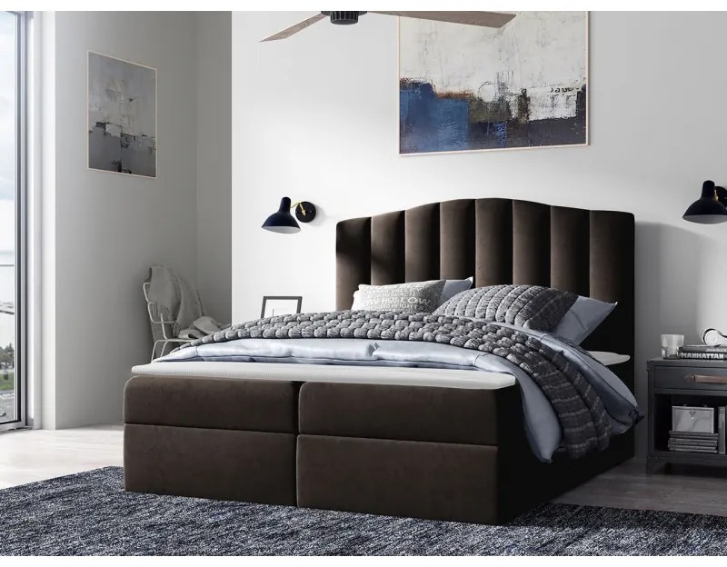 Kontinentální postel Beatriz, Rozměr postele: 120x200, Barva:: ekokůže Soft 032