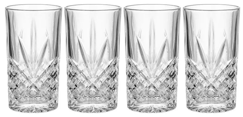 CRYSTAL CLUB Sada sklenic na long drink 330 ml set 4 ks