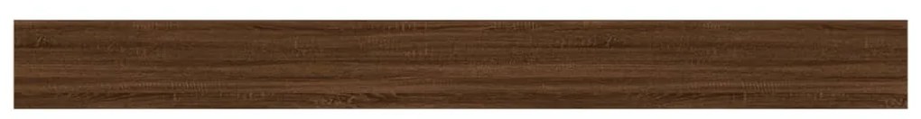 Nástěnné police 4 ks hnědý dub 100x10x1,5 cm kompozitní dřevo