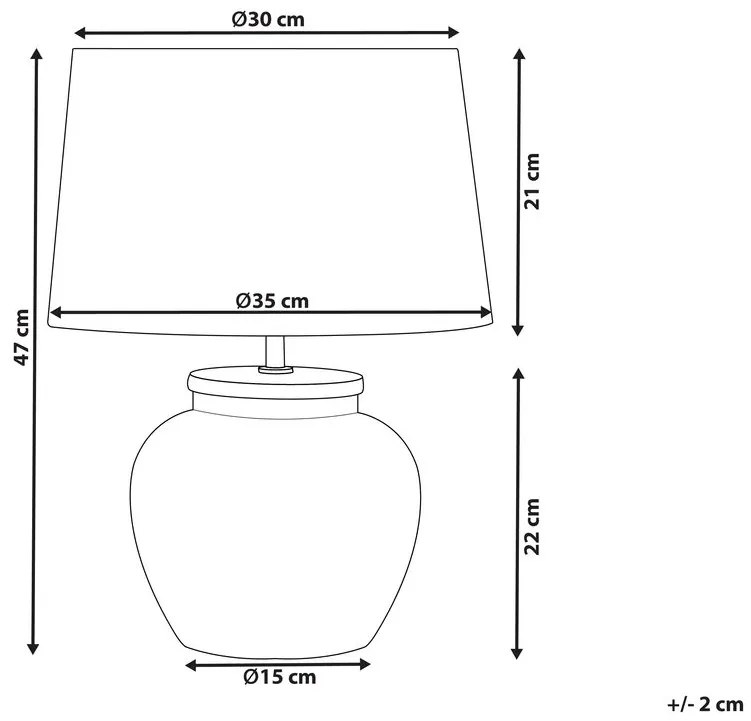 Keramická stolní lampa béžová MAREB Beliani