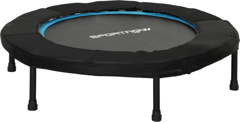 SPORTNOW 102 cm Skládací fitness trampolína s elastickou deskou a ocelovým rámem, neklouzavá s nosností 100 kg pro legové cvičení doma, v kanceláři či