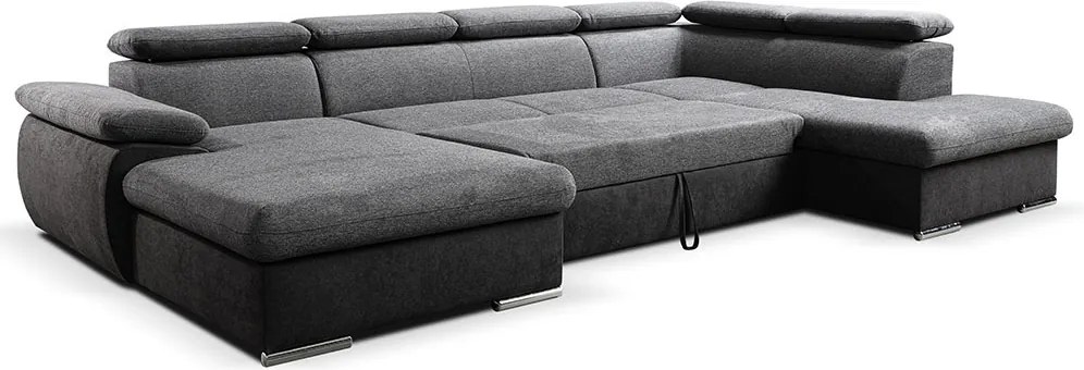Sedací souprava COOL II | 191x343x220 cm | rozkládací + 2x úložný prostor | LEVÁ | lounge 03 šedobéžová