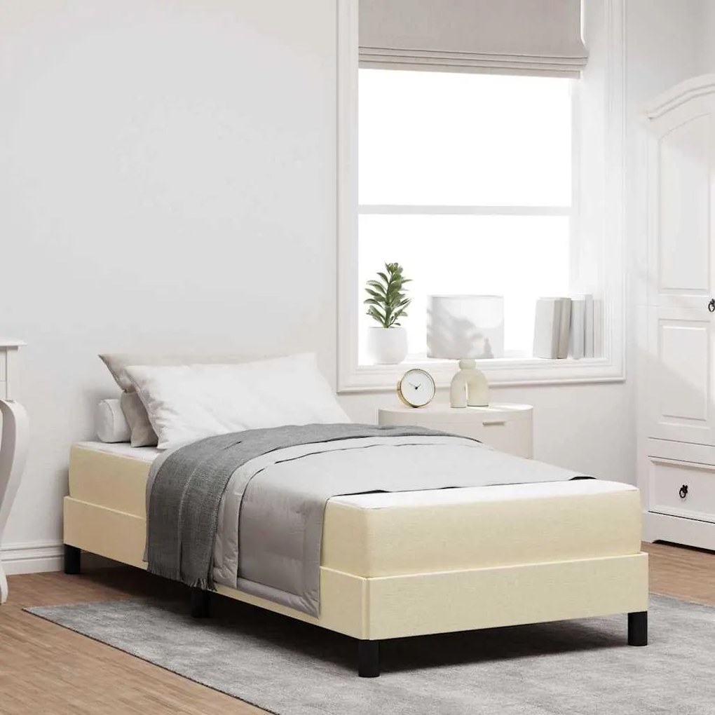 Postel s boxspringem Krémová 80 x 200 cm textil 3398449