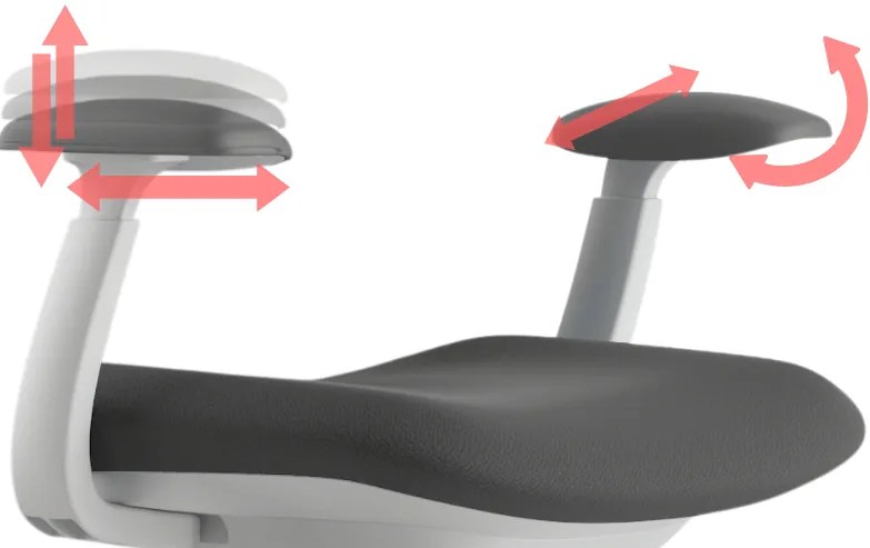 MERCURY Ergonomická kancelářská židle UNO - tmavě šedá síťovina