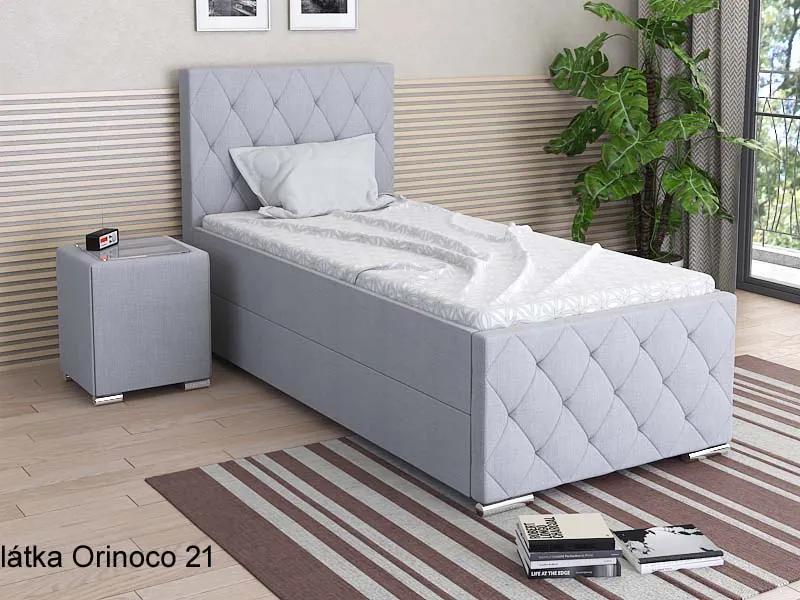 Čalouněná postel Adel 110x200 vysoká 60 cm