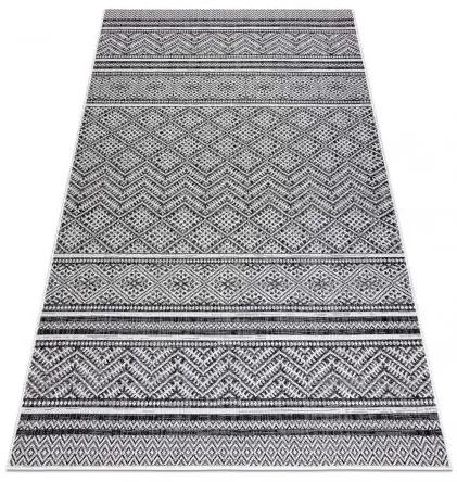 Dywany Luszczow Kusový koberec SISAL SION cikcak, diamanty BOHO 22168 černý / ecru Rozměr koberce: 120 x 170 cm