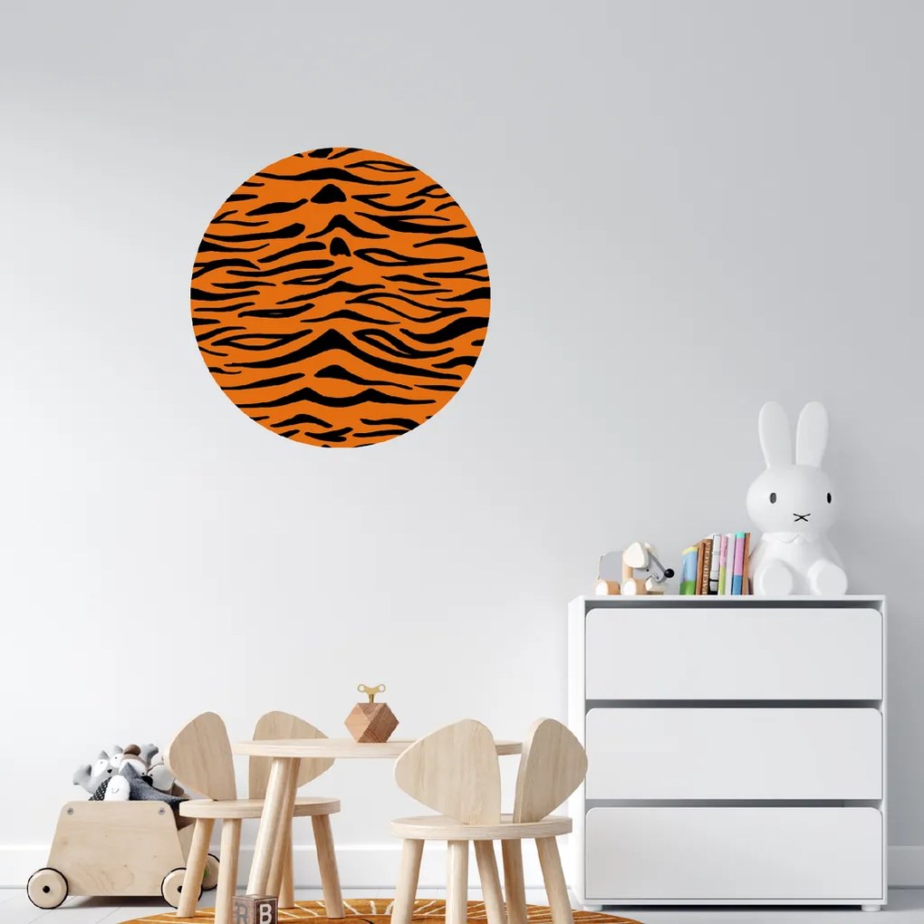 PIPPER. Kruhová samolepka na zeď "Tygří vzor" Velikost: 60cm