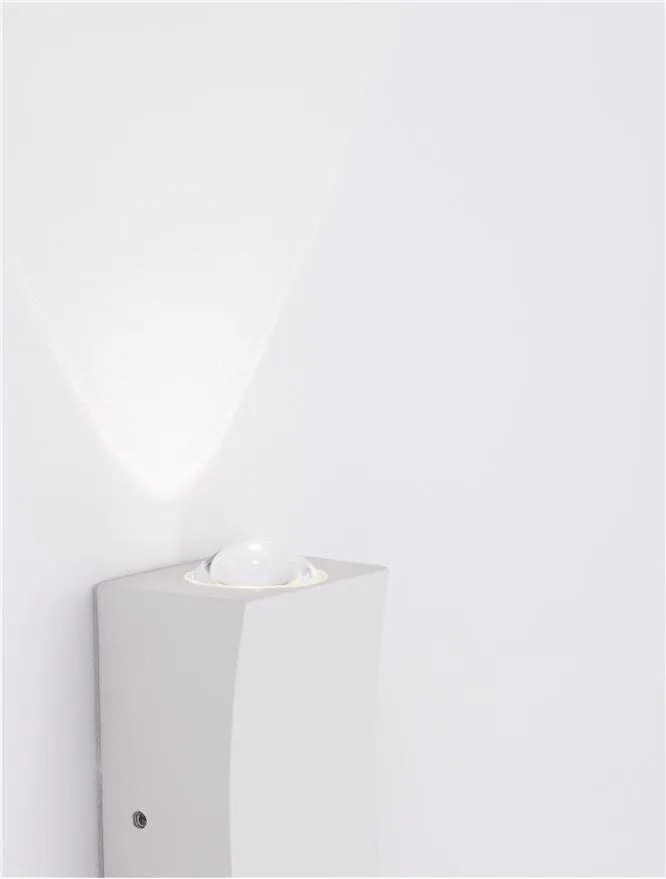 NV 9026118 Venkovní nástěnné svítidlo DEWEI bílý hliník a akryl LED 2x2W 3000K 500mA 100-240V 68st. IP54 světlo nahoru a dolů - NOVA LUCE