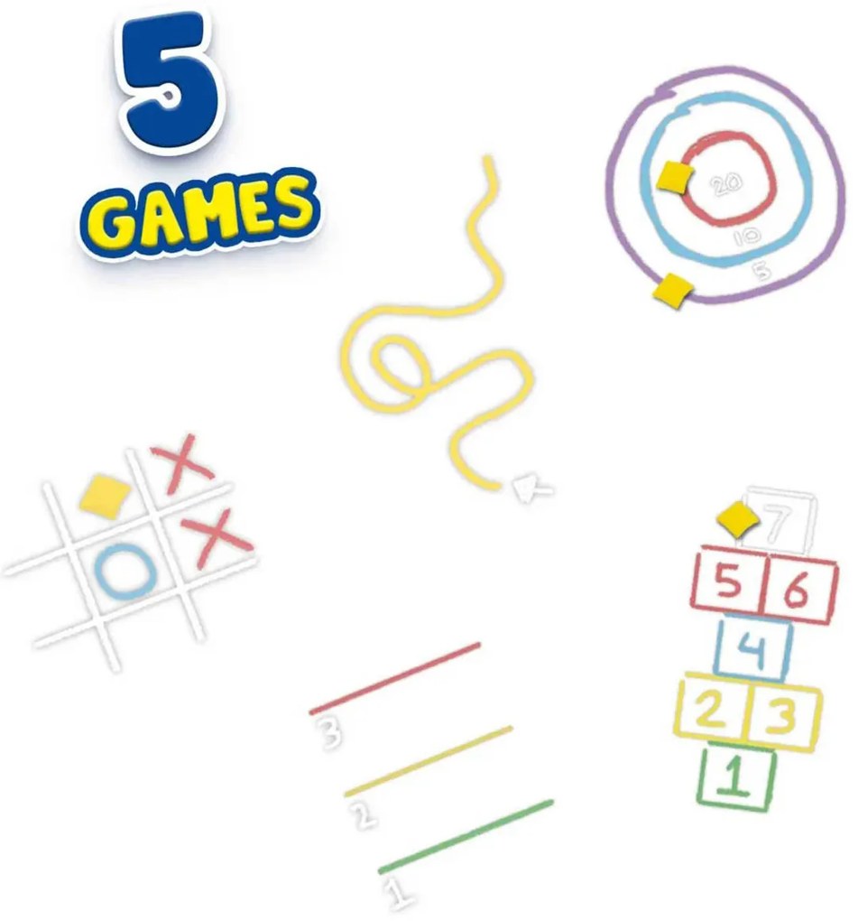 SES CREATIVE Hra s barevnými křídami na ven 5v1 *SPOLEČENSKÉ HRY* 02207