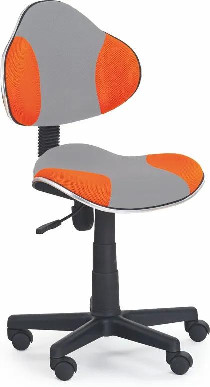 Dětská otočná židle Halmar FLASH 2 oranžová-šedá