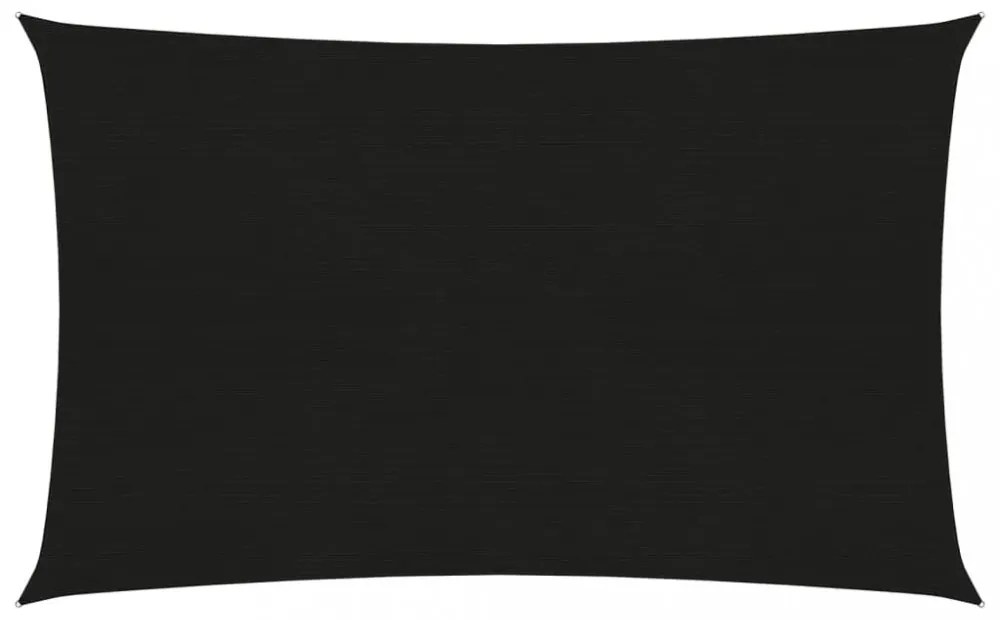 Stínící plachta obdélníková HDPE 2 x 4 m Dekorhome Černá