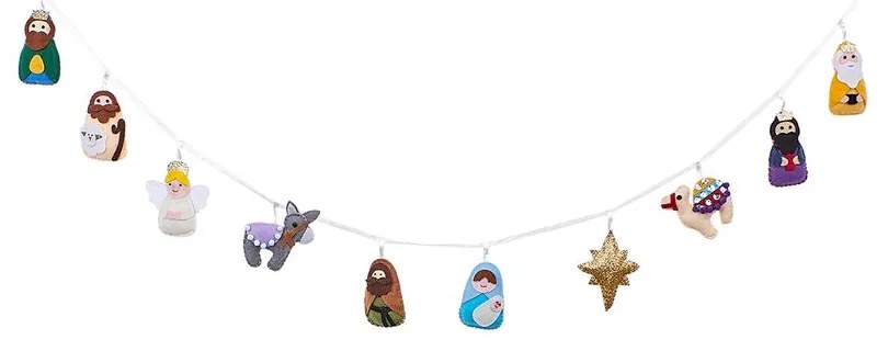 X-MAS Girlanda plstěný betlém 120 cm