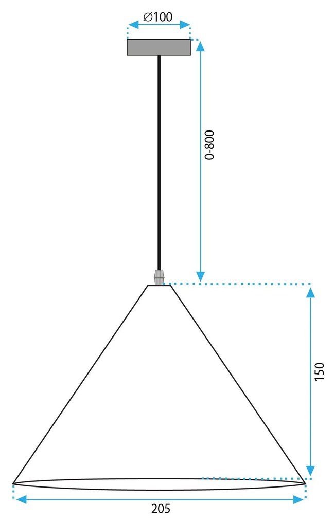 Toolight Stropní svítidlo APP1443-1CP DARK WOOD