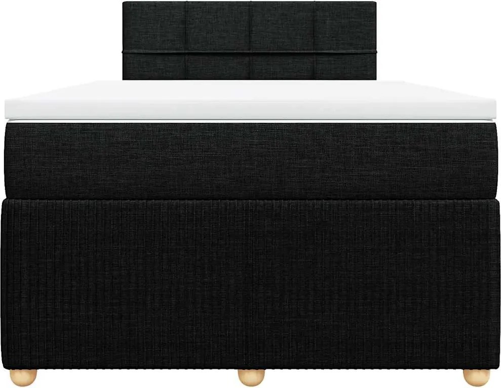Box spring postel s matrací černá 120x190 cm textil 3287397