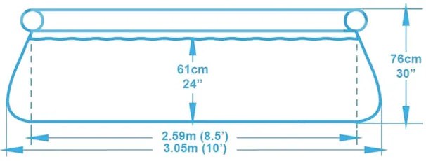 Bestway zahradní bazén s nafukovacím límcem 305/76 cm