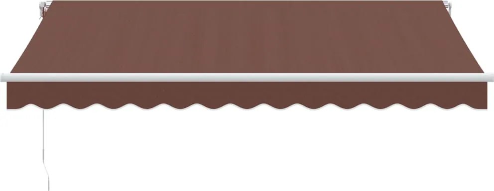 Ručně zatahovací markýza hnědá 350 x 250 cm 3215631