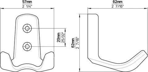 Siro Nábytkový věšák KUBO malý nikl
