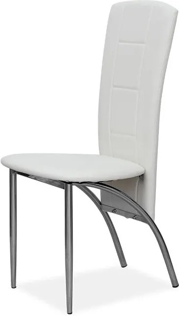 Židle, ekokůže / chrom, FINA 0000070776 Tempo Kondela Bílá