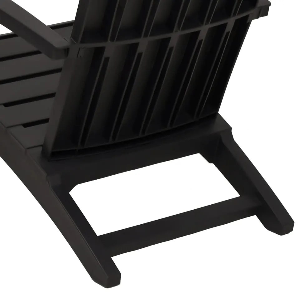 Zahradní židle Adirondack 2 ks černé polypropylen - Default Title