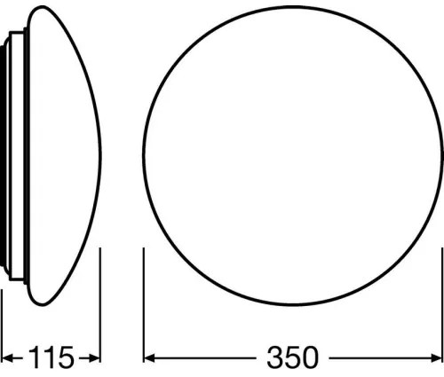 LED svítidlo LEDVANCE Surface Circular 350mm 18W/4000K neutrální bílá IP44