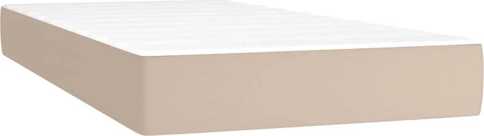 Box spring postel s matrací cappuccino 200 x 200 cm umělá kůže 3127336