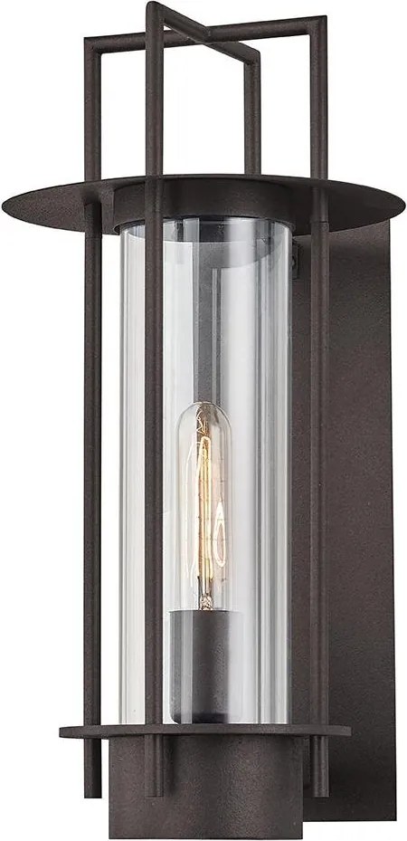 HVLG B6811-CE Venkovní nástěnné svítidlo CARROLL PARK kov/sklo bronz/čirá E27 1x13W - HUDSON VALLEY (Troy)