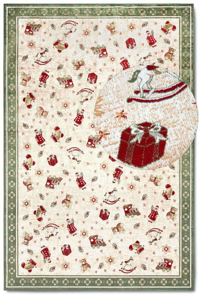 Villeroy & Boch Kusový koberec Toy's delight se střiženým vlasem 106218 Green, Multicolor, 160x230, zelená, obývací pokoj