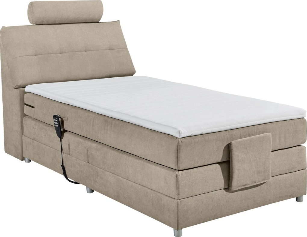 XXXLutz POSTEL BOXSPRING, 120/200 cm, pískové barvy MID.YOU - Jednolůžkové postele - 002220021901