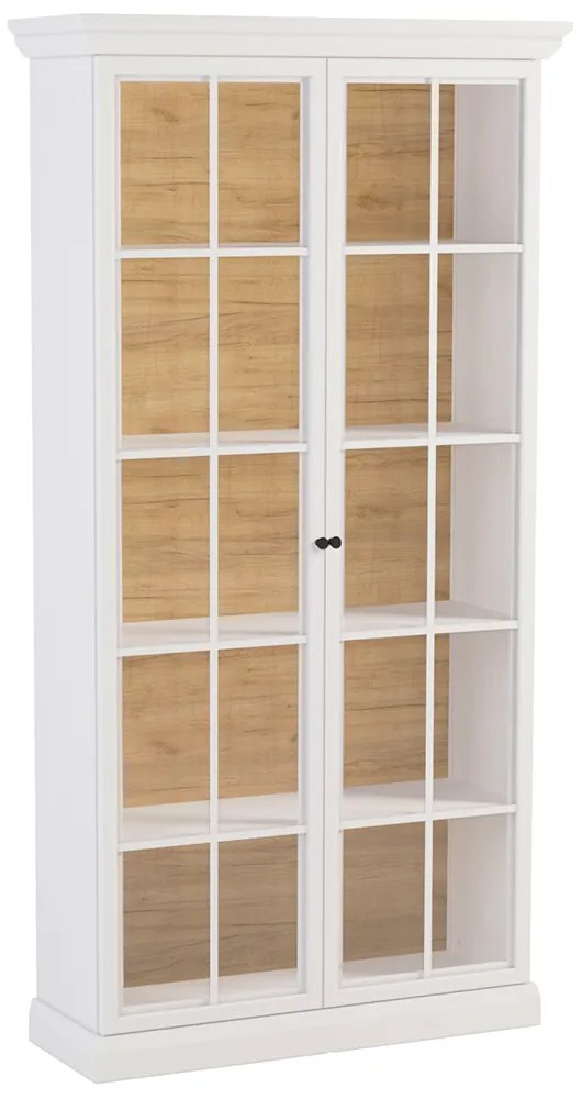 LUCCA b | vitrína W2D s policemi | 102,4 cm | bílá