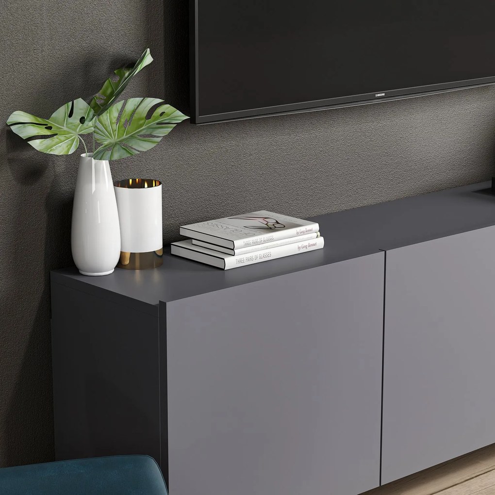 Kalune design TV stolek WHITE antracitový