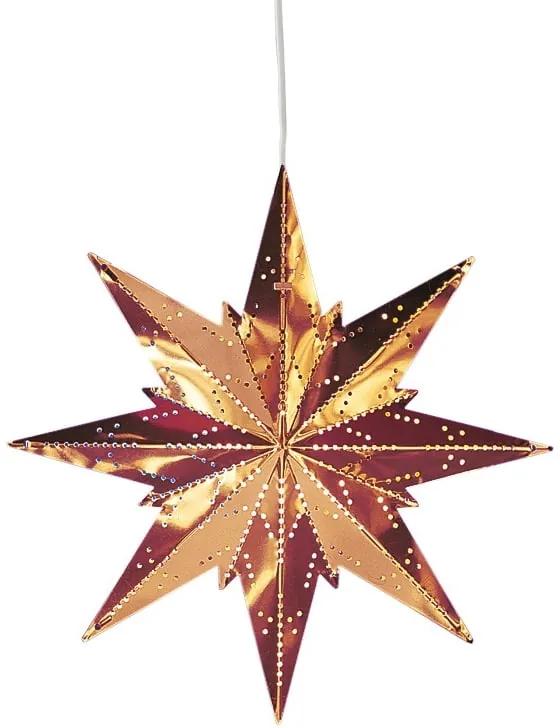 STAR TRADING Plechová závěsná hvězda Copper, měděná barva, kov
