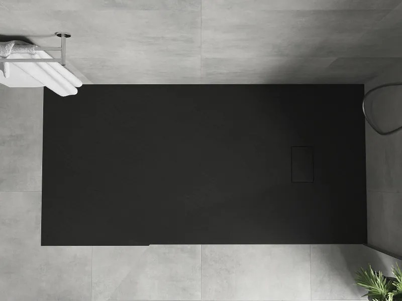 Mexen Hugo, SMC obdélníková sprchová vanička 170 x 90 cm, černá matná, 42709017