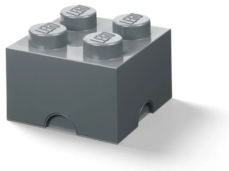 Dětský tmavě šedý úložný box LEGO® Square Biano.cz