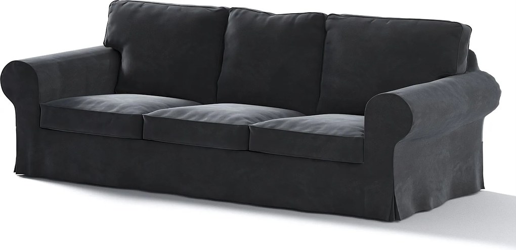 Potah na pohovku IKEA Ektorp 3-místná, nerozkládací barva černá látka lesklé, sametová