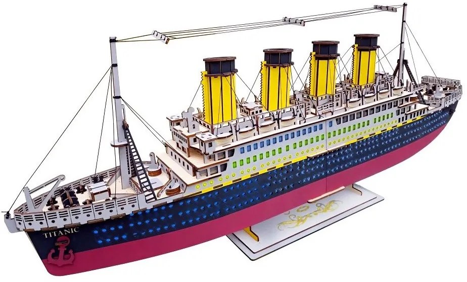 Woodcraft dřevěné 3d puzzle titanic