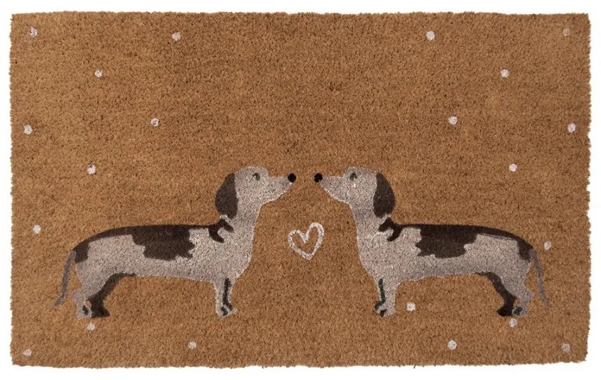 Kokosová rohožka s jezevčíky Dachshund Love - 75*45*1 cm