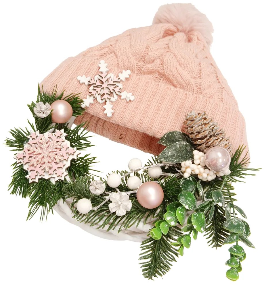 Adventní věnec růžový