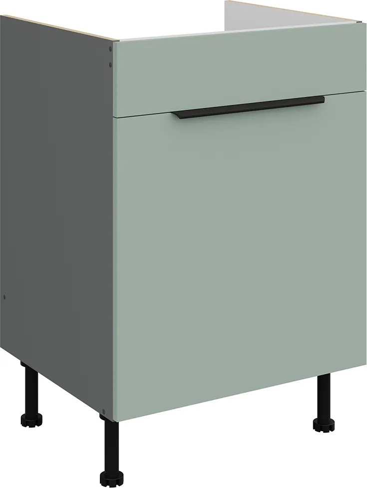 ARIA sa | dolní skříňka 60 ZL 1S dřezová | 60 cm | PREMIUM BOX | antracit/aquamarine
