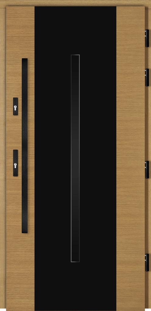 Vchodové dveře FERRARA BLACK prosklené, model 3