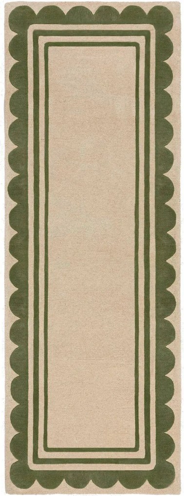 XXXLutz RUČNĚ TKANÝ KOBEREC, 80/230 cm zelená, béžová Flair Rugs - Online Only koberce & rohožky - 003165017003