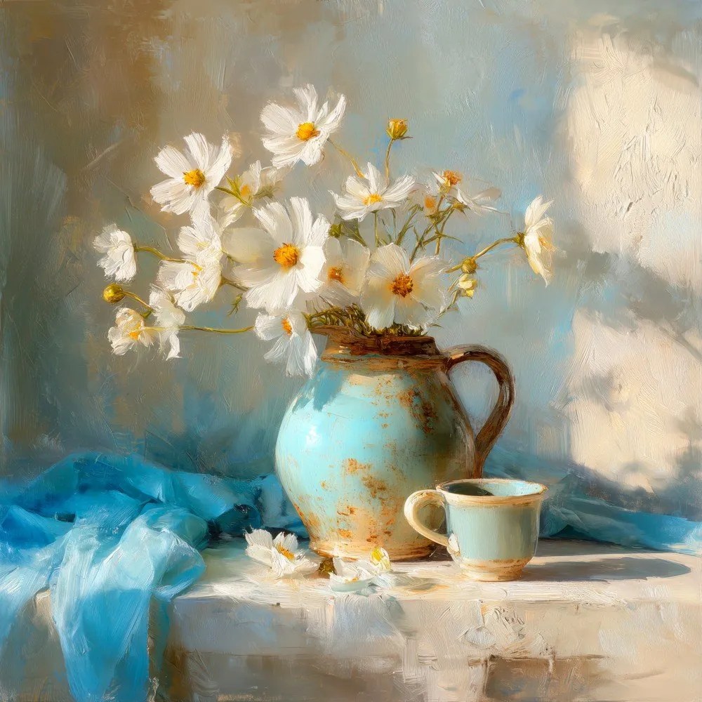 Tištěný obraz s rámem 70x70 cm Anemone – Styler