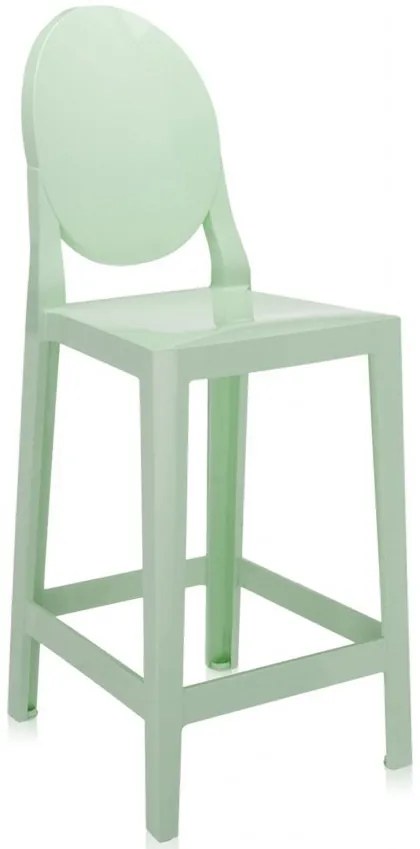 Kartell - Barová židle One More nízká, transparentní