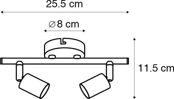 Moderní bodové světlo bílé naklápěcí 2-světlo - Jeany
