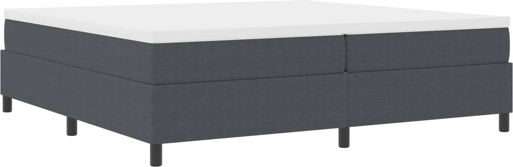 Rám platformy Tmavě šedá 200 x 200 cm Žebrovaná látka 3337428