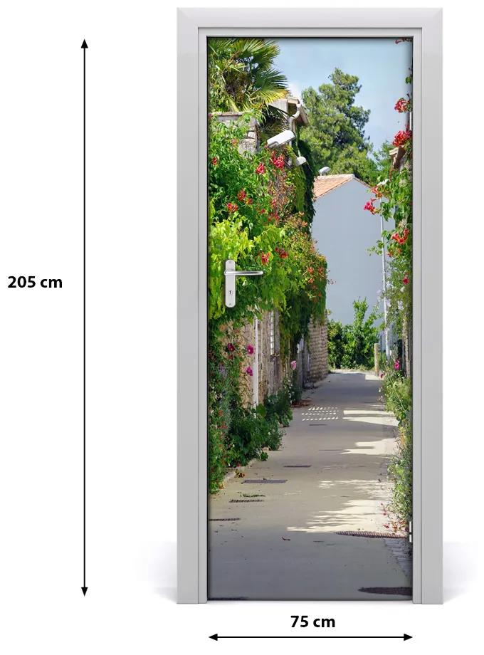 Fototapeta samolepící dveře francouzské uličky 75x205 cm