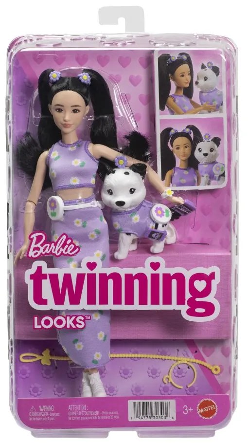 Mattel barbie® twinning looks styl pro dva - květiny, jfp39